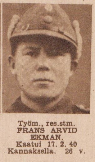 Sotapolku.fi - Ekman, Frans Arvid