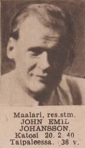 Sotapolku.fi - Johansson, Johan Emil